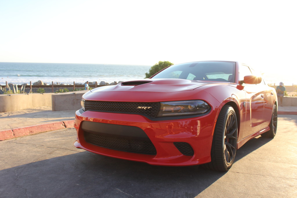 2015 Dodge Charger SRT Hellcat Front Sunset - MilesPerHr